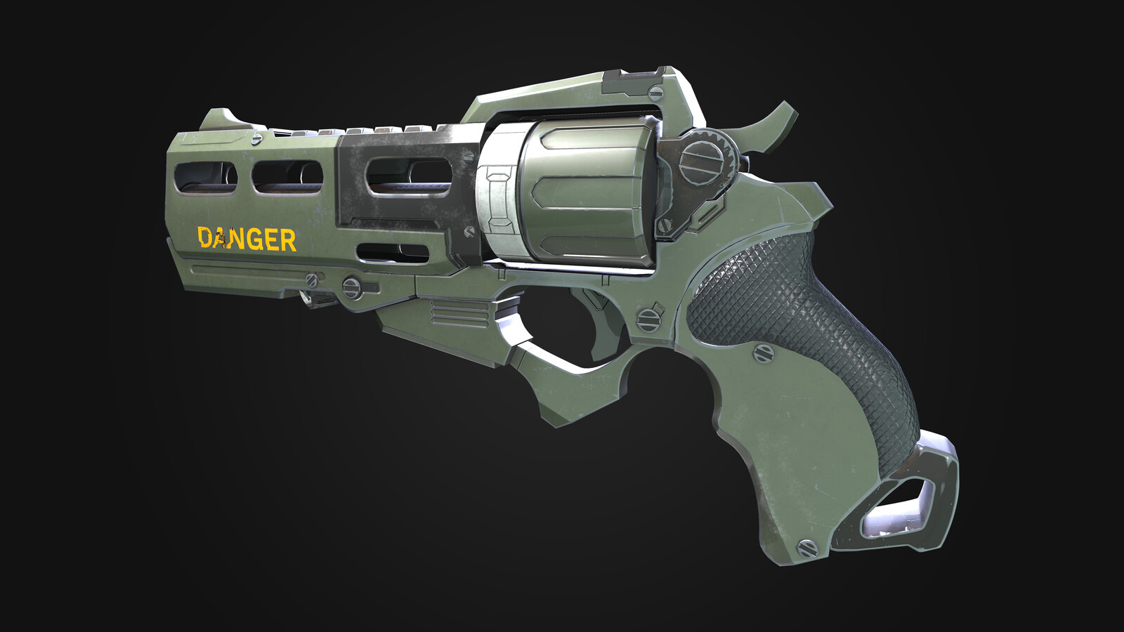 MD HASIBUL HOSSAIN - Futuristic revolver concept-art 3d Modeling and render