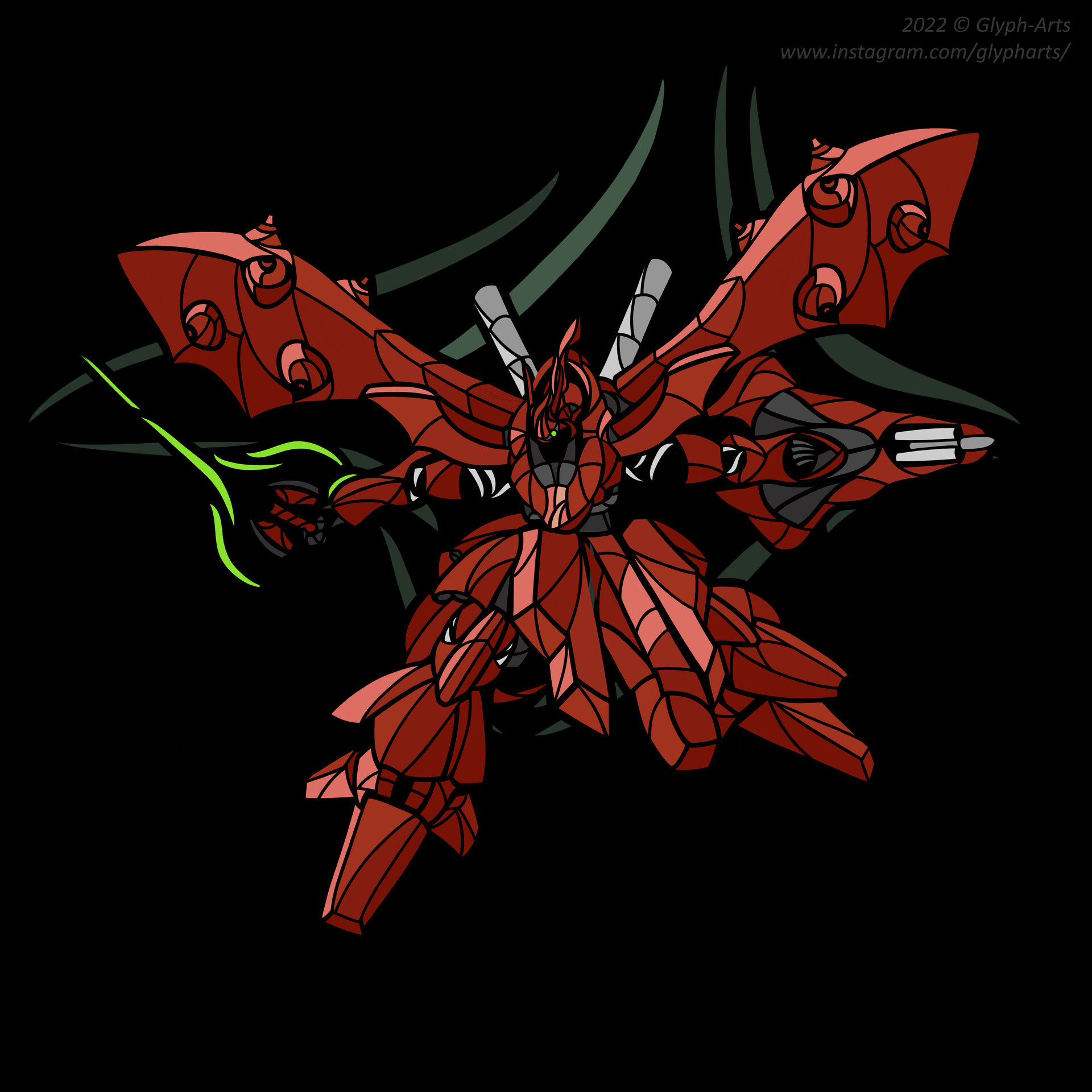 ArtStation - MSN-04 II Nightingale (block Glyph)