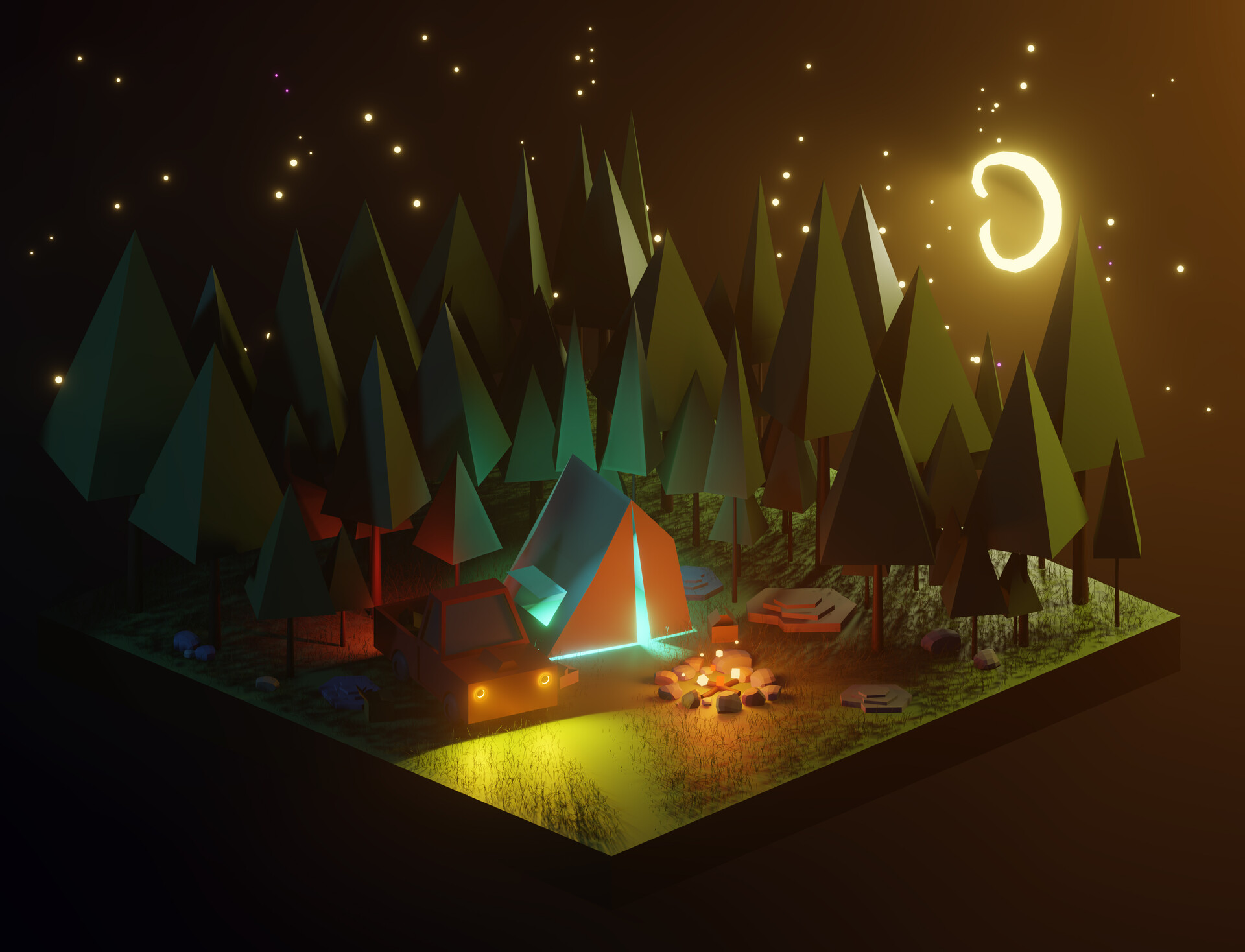 ArtStation - Low poly Wood