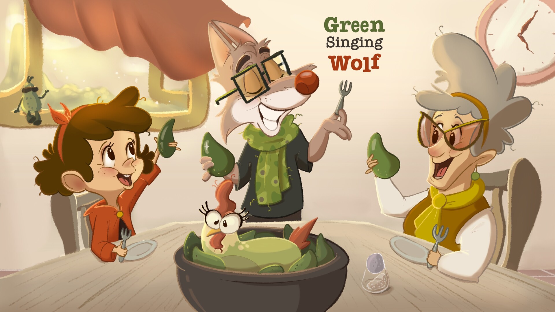 ArtStation - Green Singing Wolf