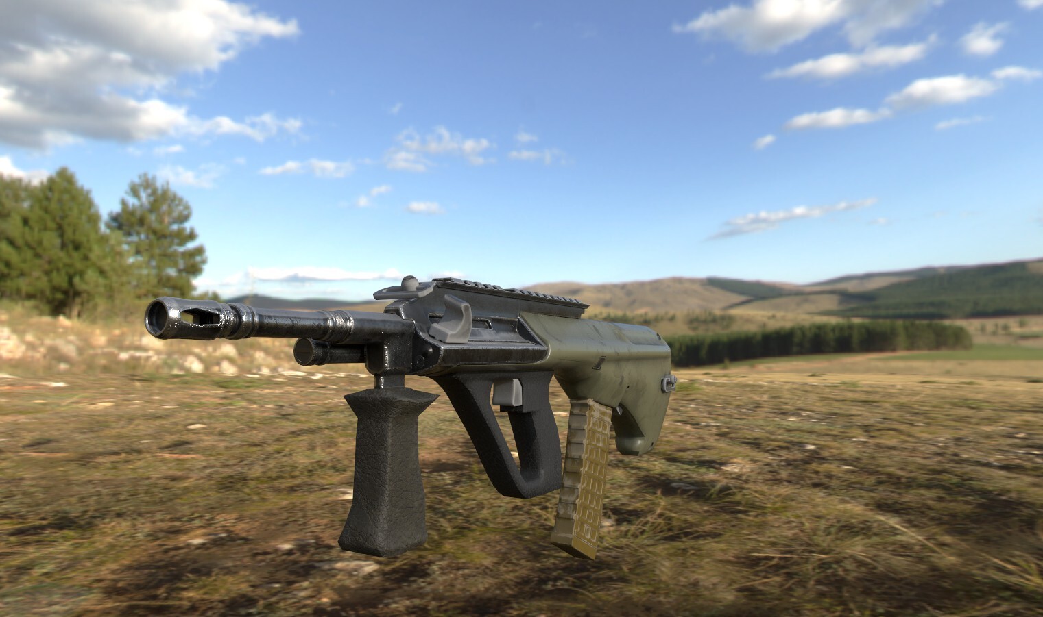 Eric Nguyen - AUG-A3 and Scope Game Asset