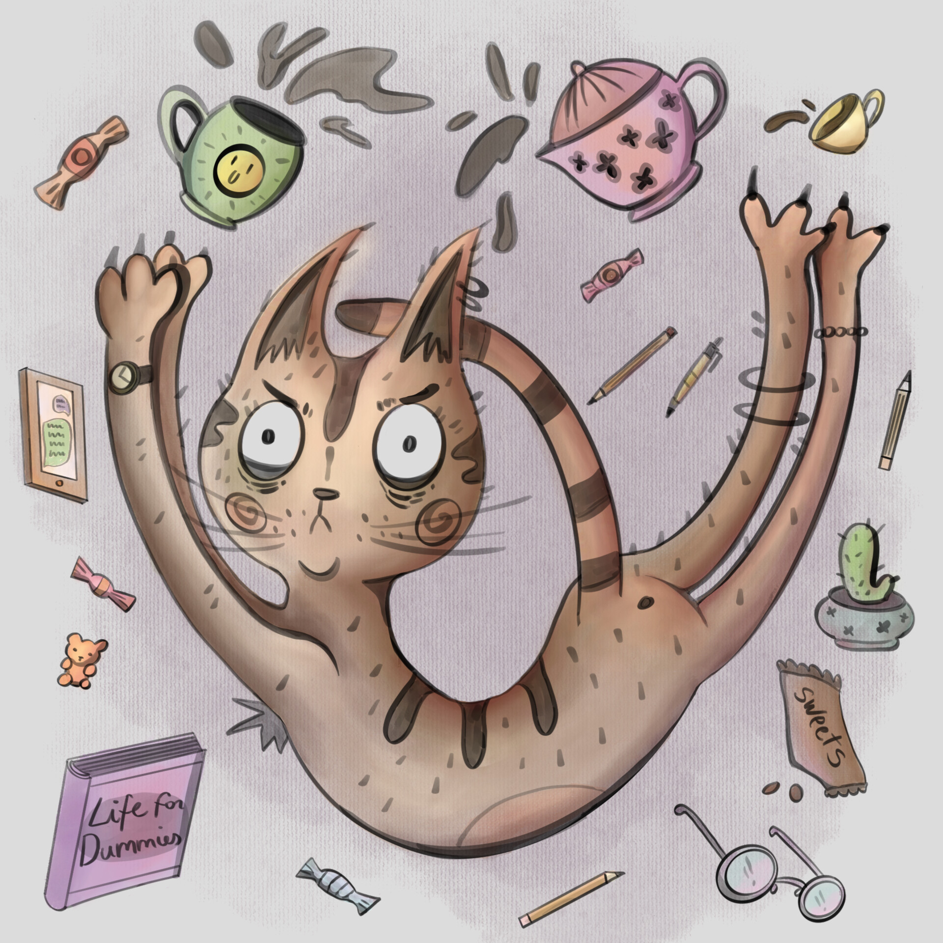 ArtStation - No gravity cat