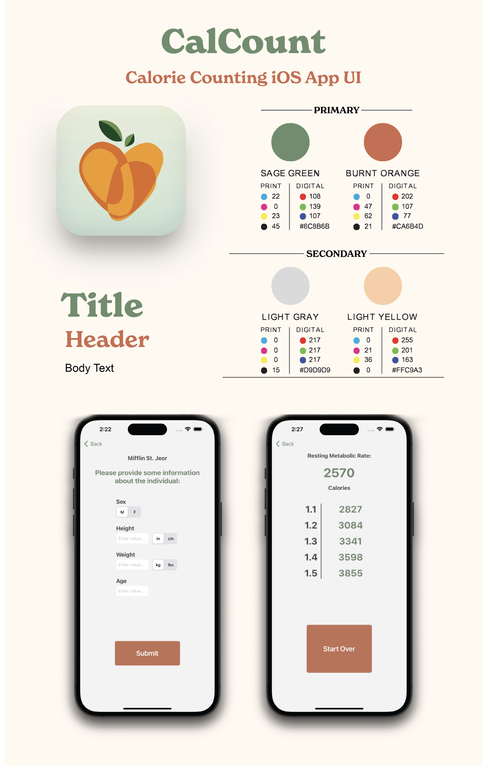 ArtStation - Calorie App UI