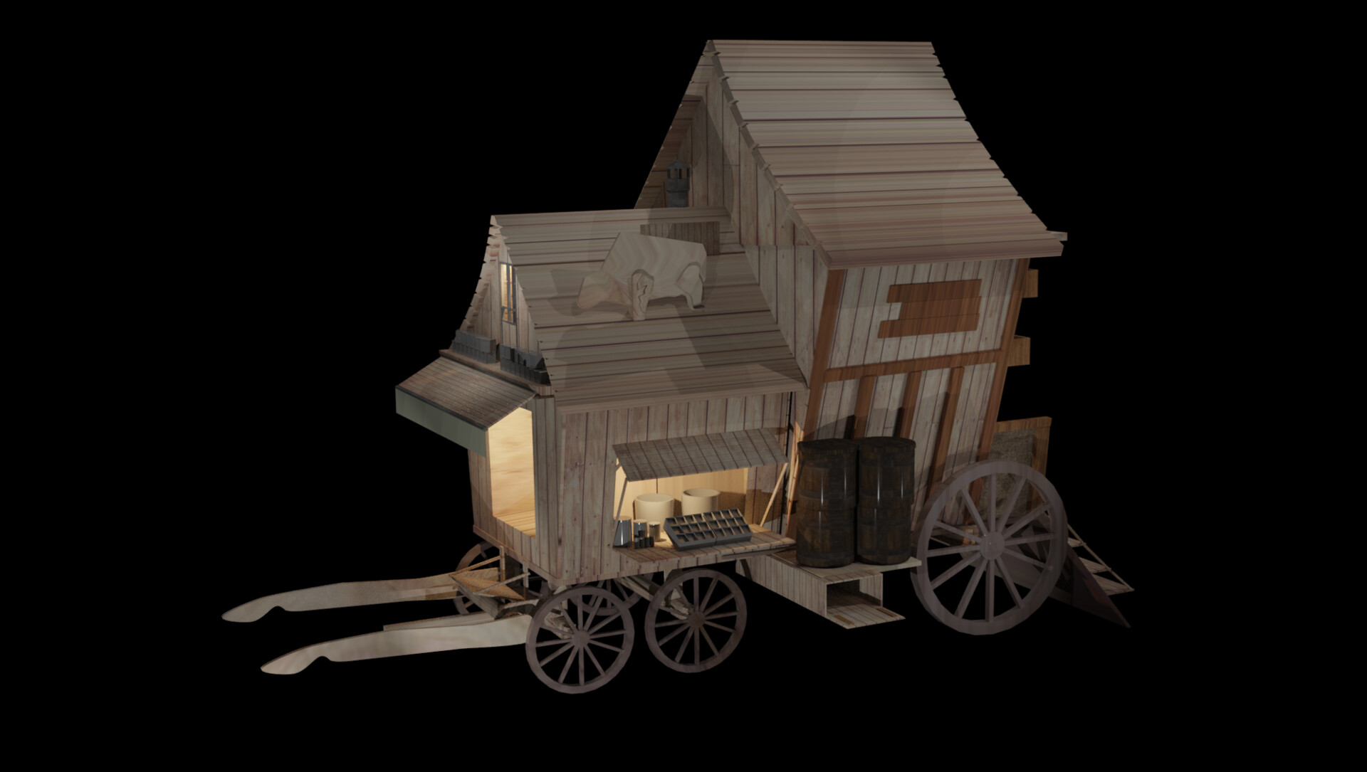 ArtStation - ox house model