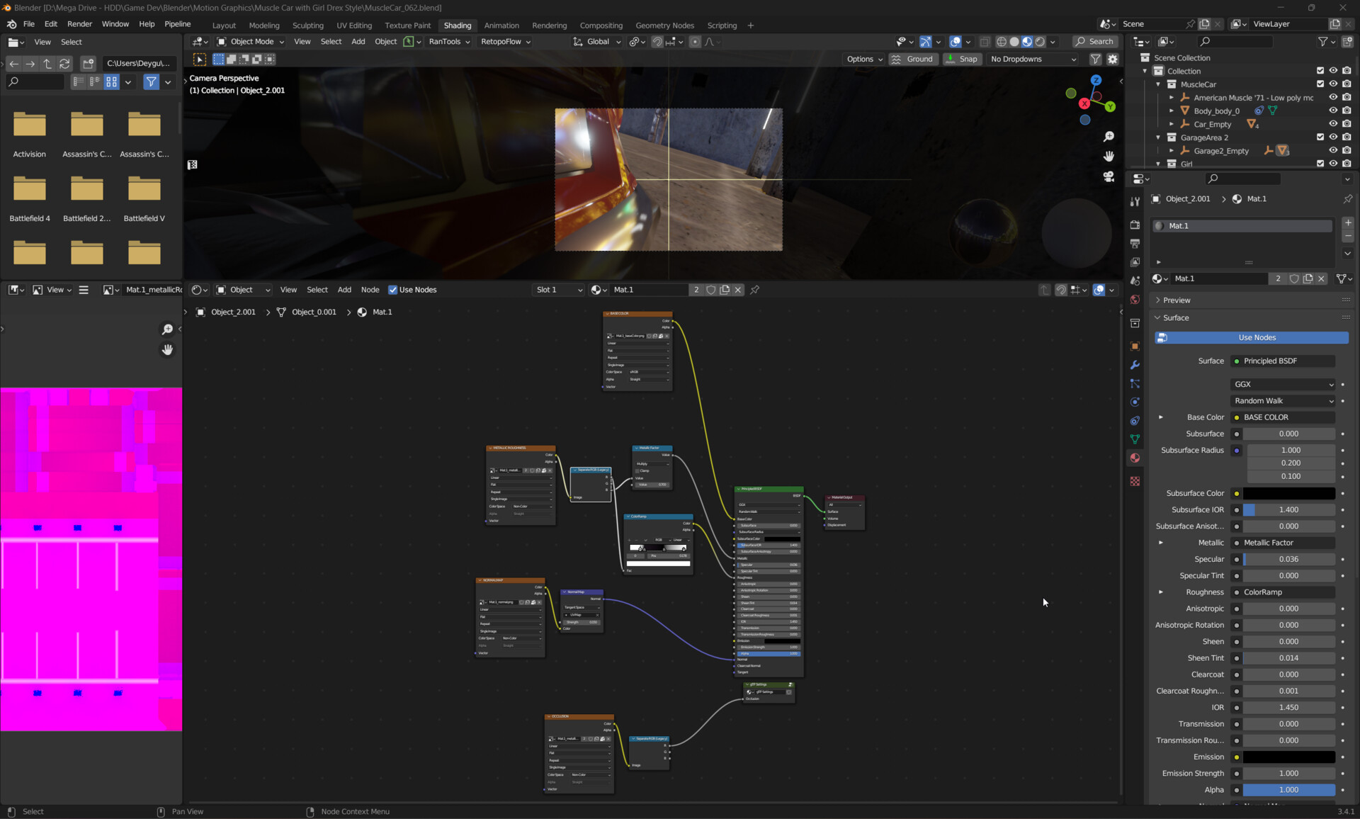 Kade Markoux - Blender 3d + Muscle Car + Beautiful Girl = DrexLee Style ...