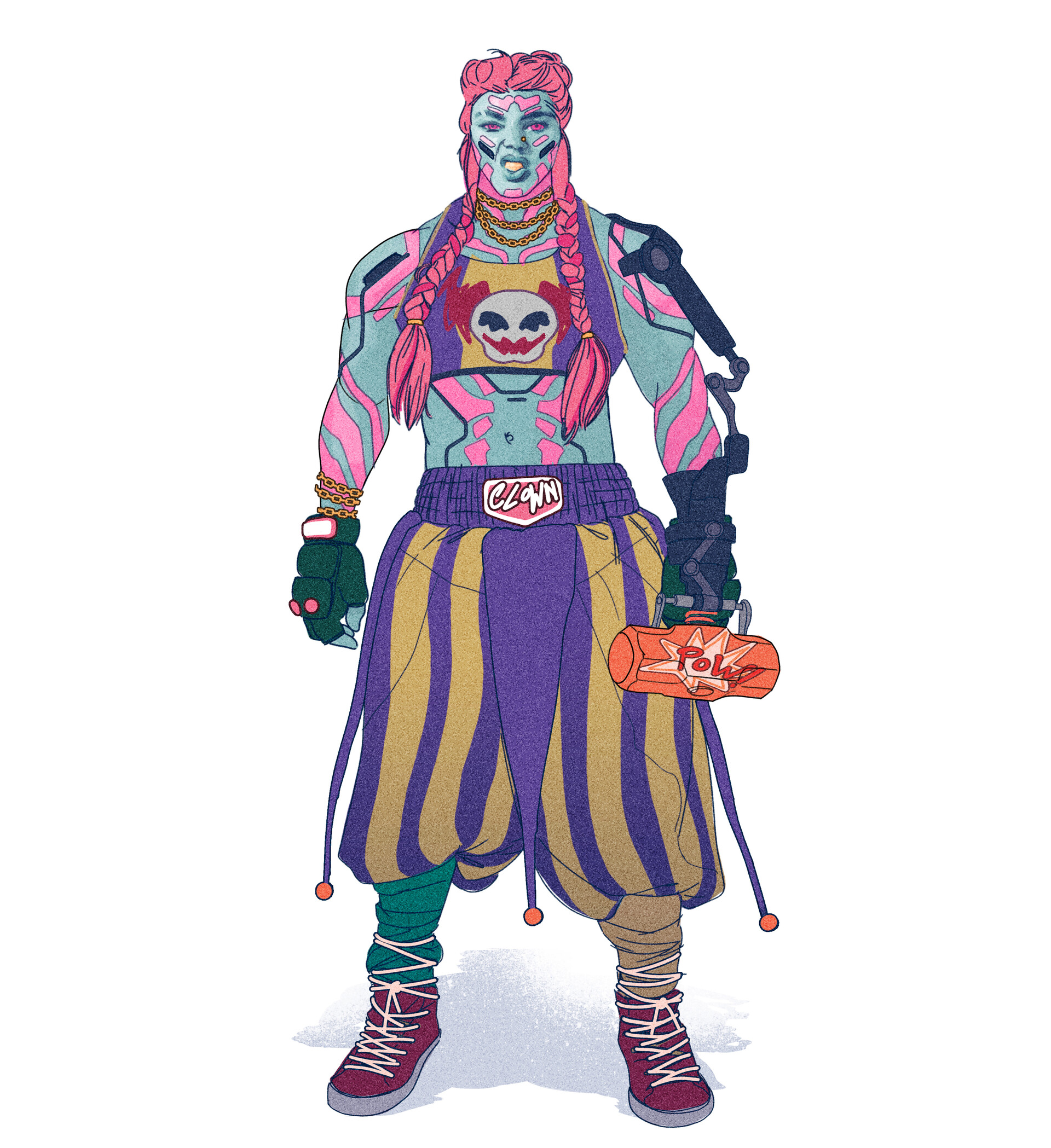 Buff Clown By Bogdan Tauciuc Rimaginarycyberpunk