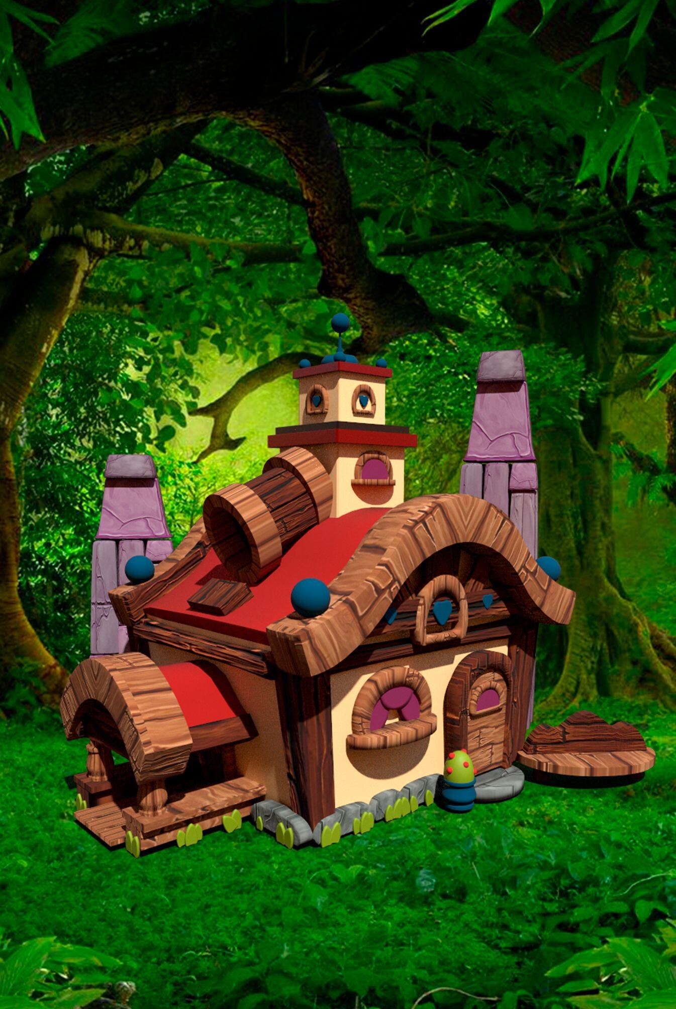 ArtStation - House, props in cartoon style. Game art