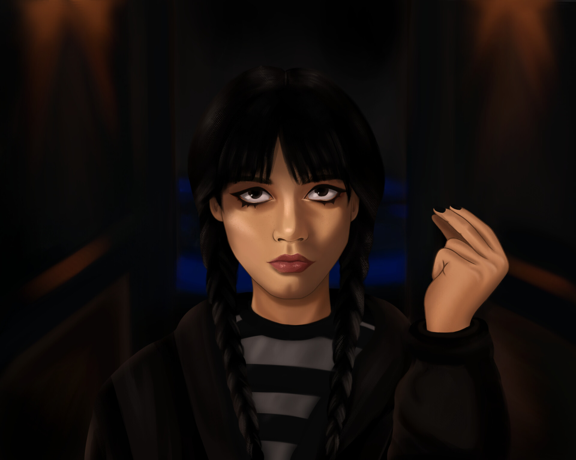ArtStation - Snap twice \ Wednesday Addams