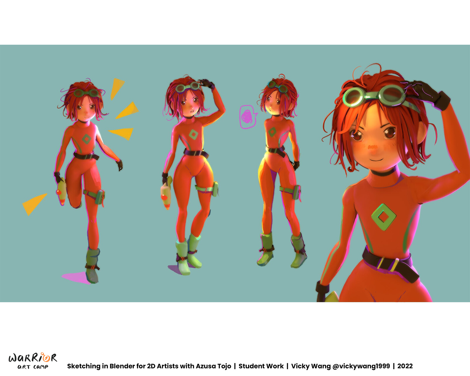 Warrior Art Camp - Vicky Wang | Sketching in Blender for 2D Artists with Azusa Tojo (May 2022)