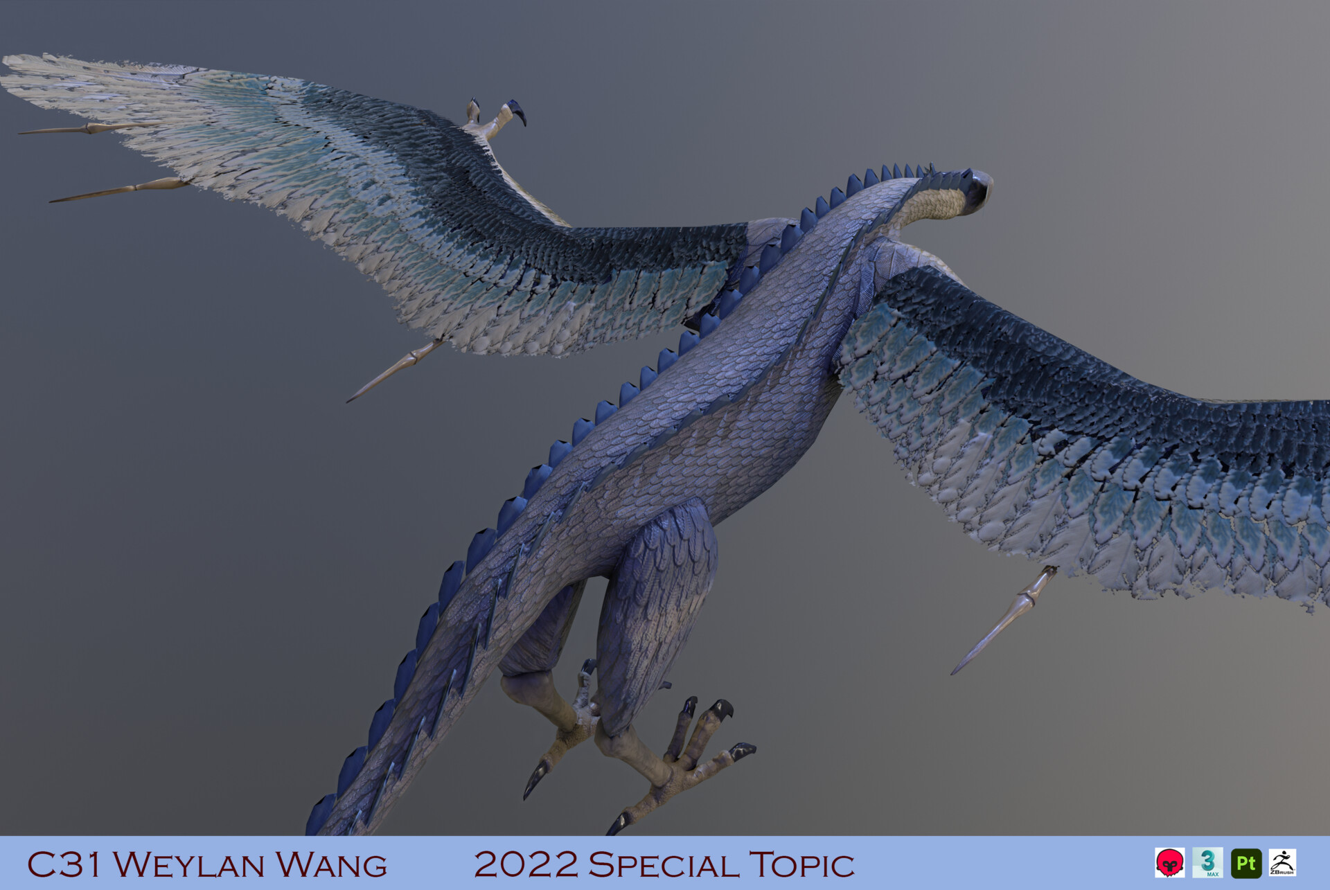 Weylan Weylan - Demacian Raptor - Sliverwing (League of Legend fan art)