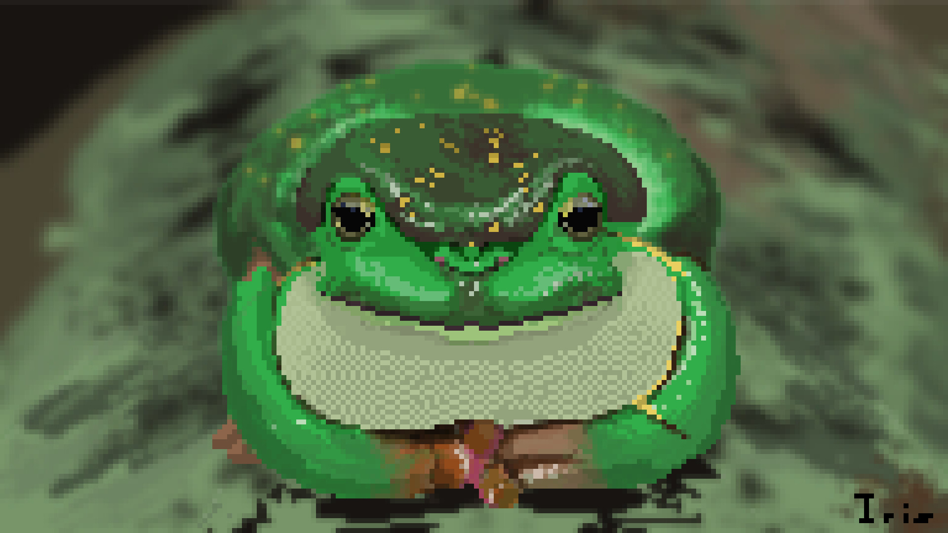 ArtStation - Magnificent tree frog in pixel art