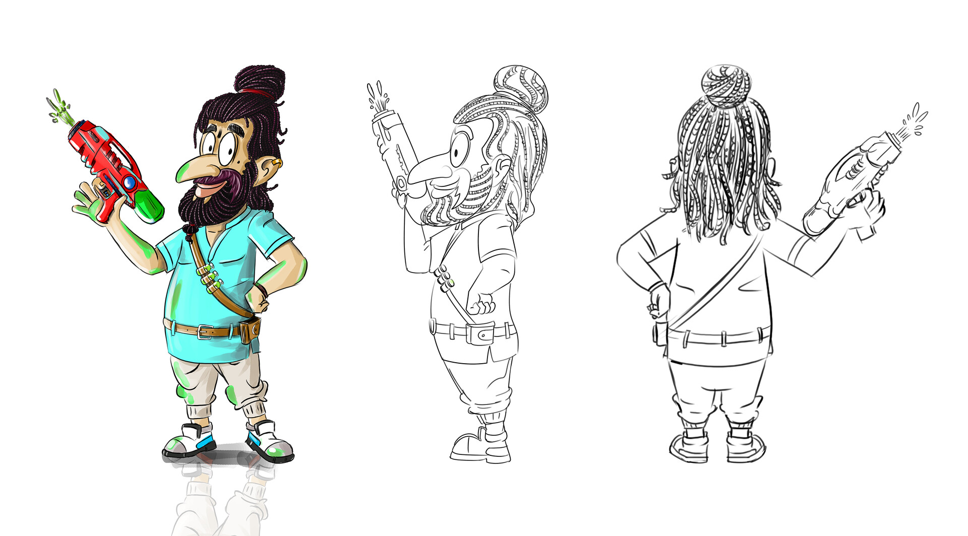 ArtStation - Gun baba Character