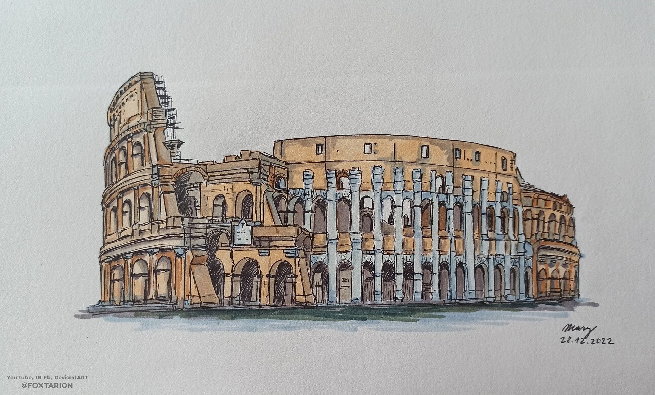 ArtStation - Sketch of a Colosseo
