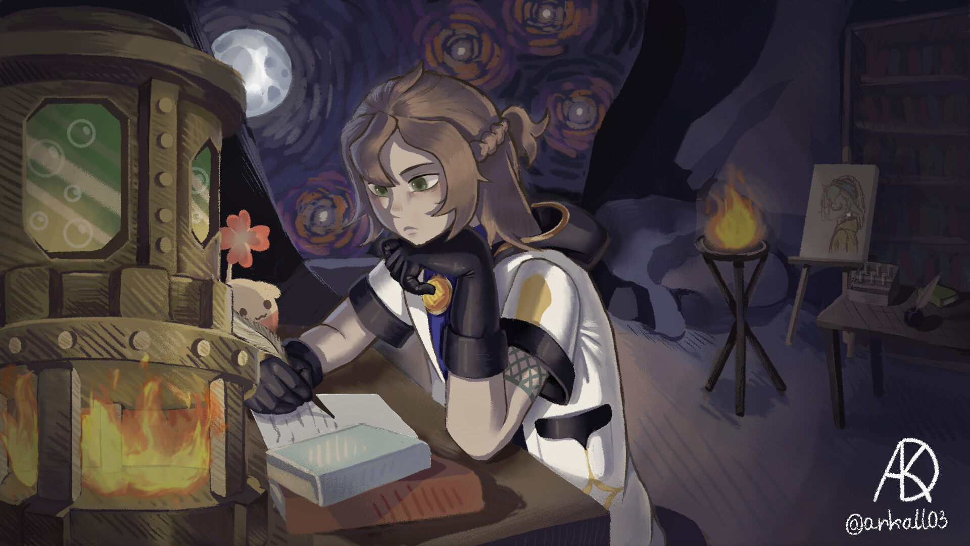 ArtStation - Albedo Genshin fanart