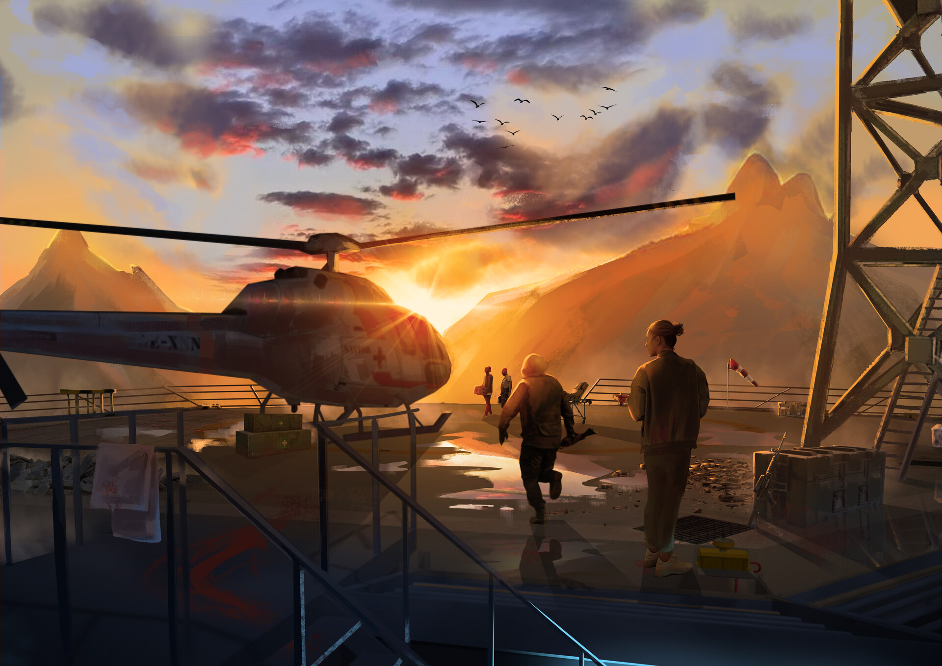 ArtStation - Tarmac in backlight