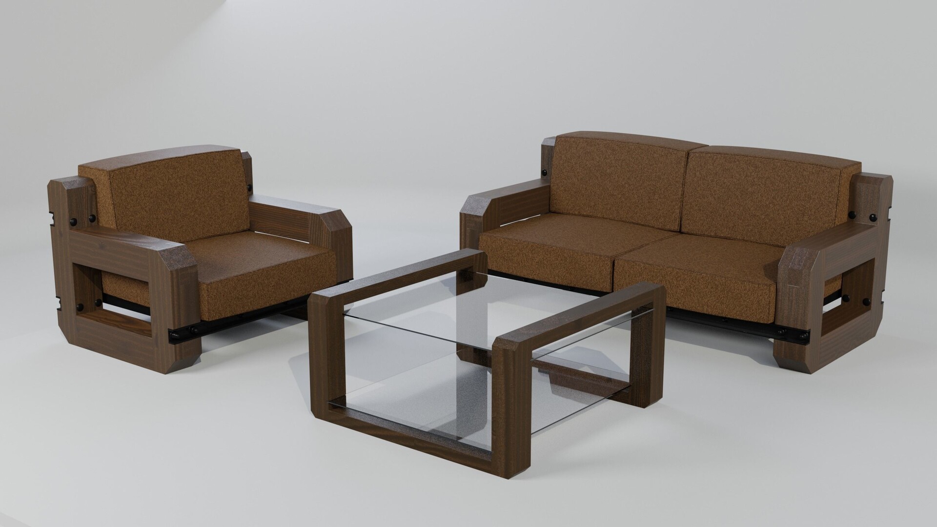 ArtStation - Arm Chai? Sofa and Coffee Table