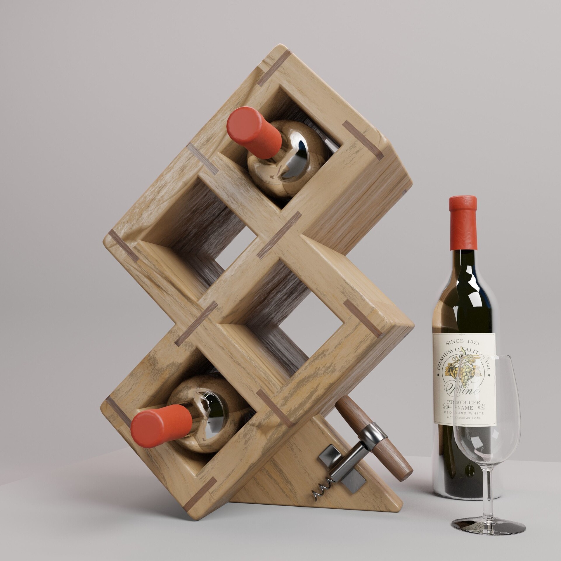 ArtStation - Wine Rack / Wine Shelf
