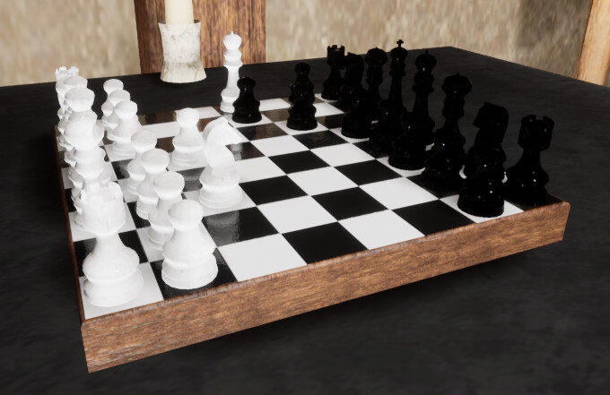ArtStation - Chessboard & Chess pieces