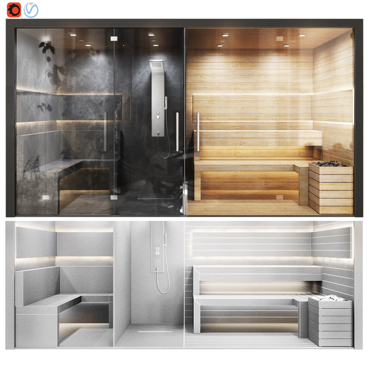 ArtStation - Sauna Interior Designing