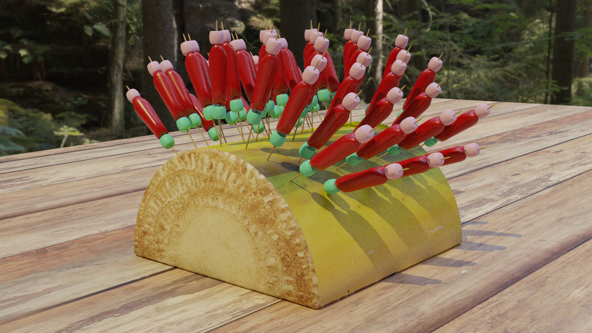 ArtStation - Hotdog Sticks On Banana Tree