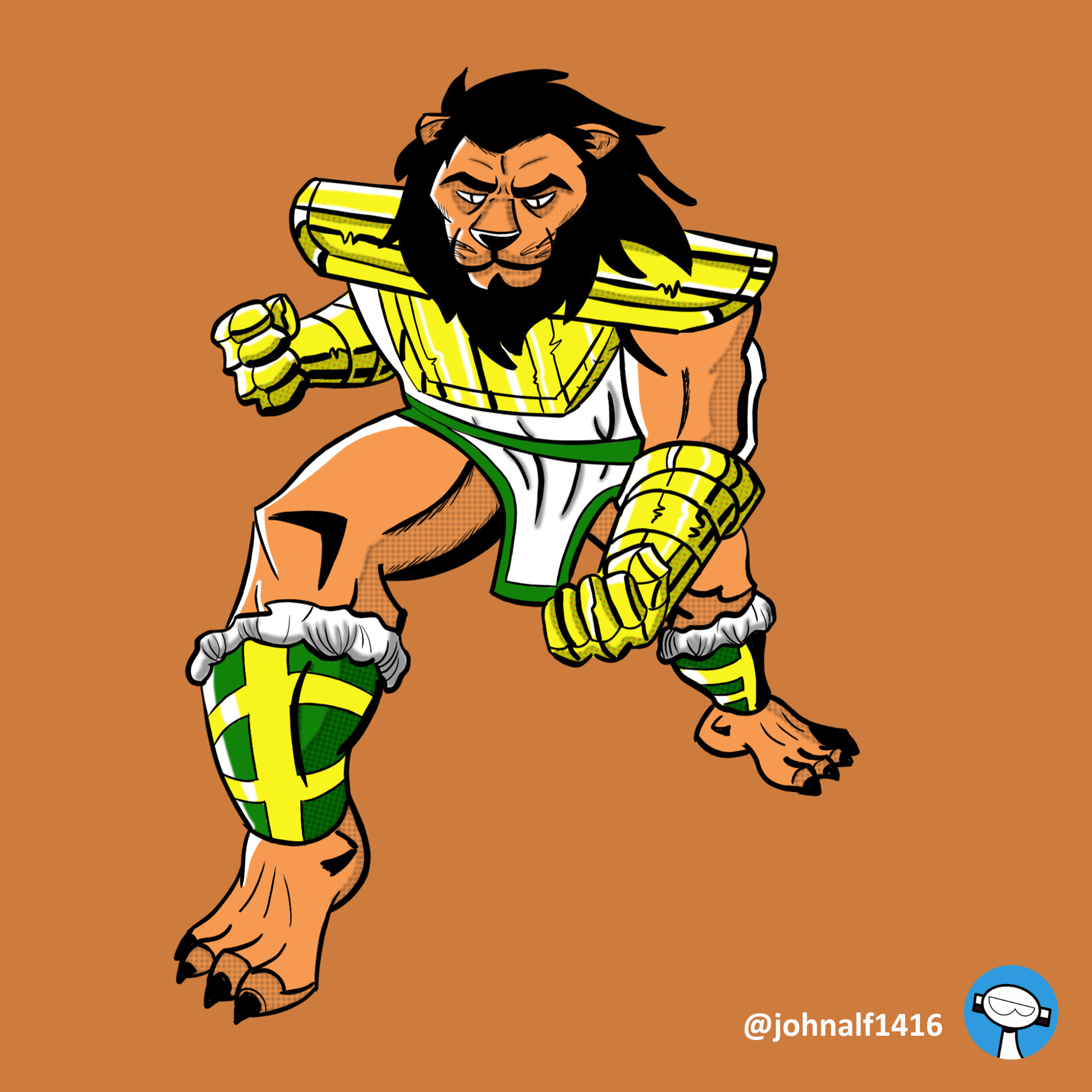 ArtStation - Lion warrior illustration