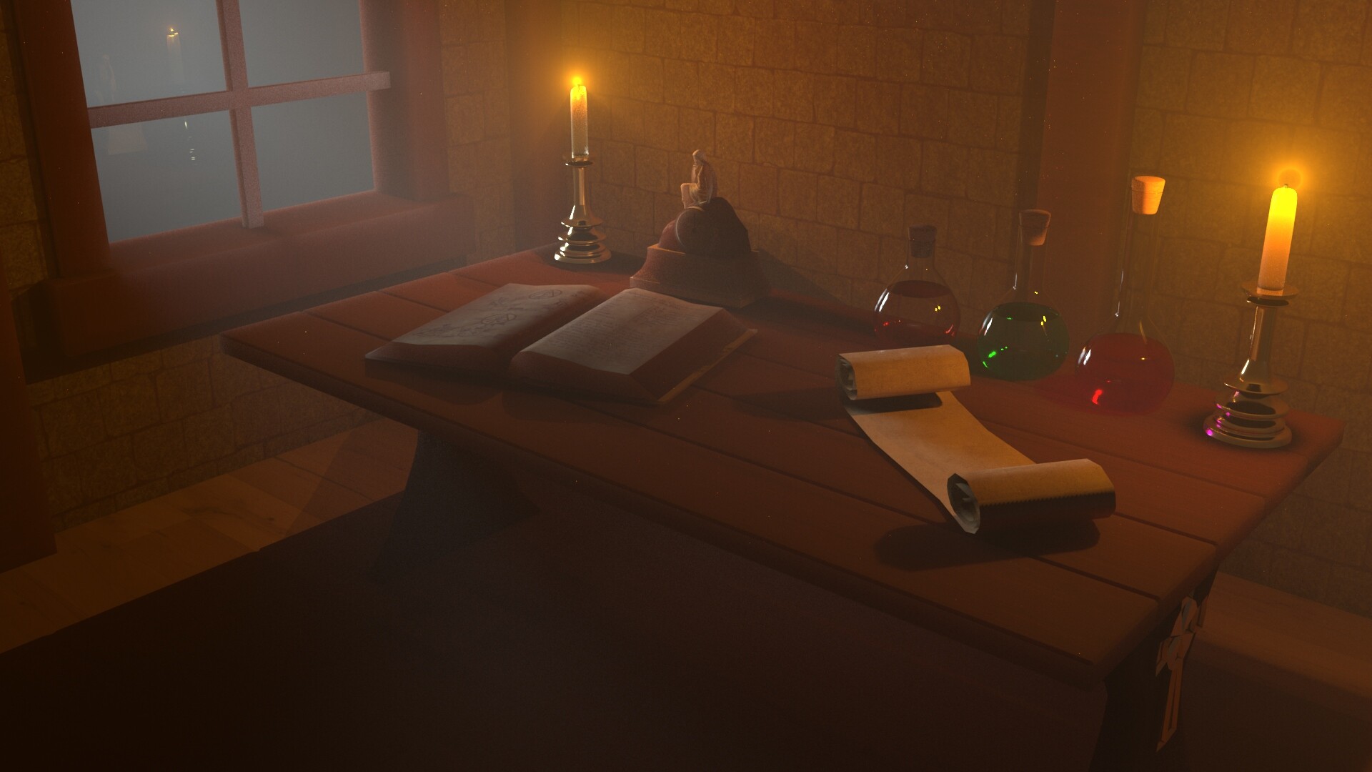 ArtStation - Mystery Table Created in Maya