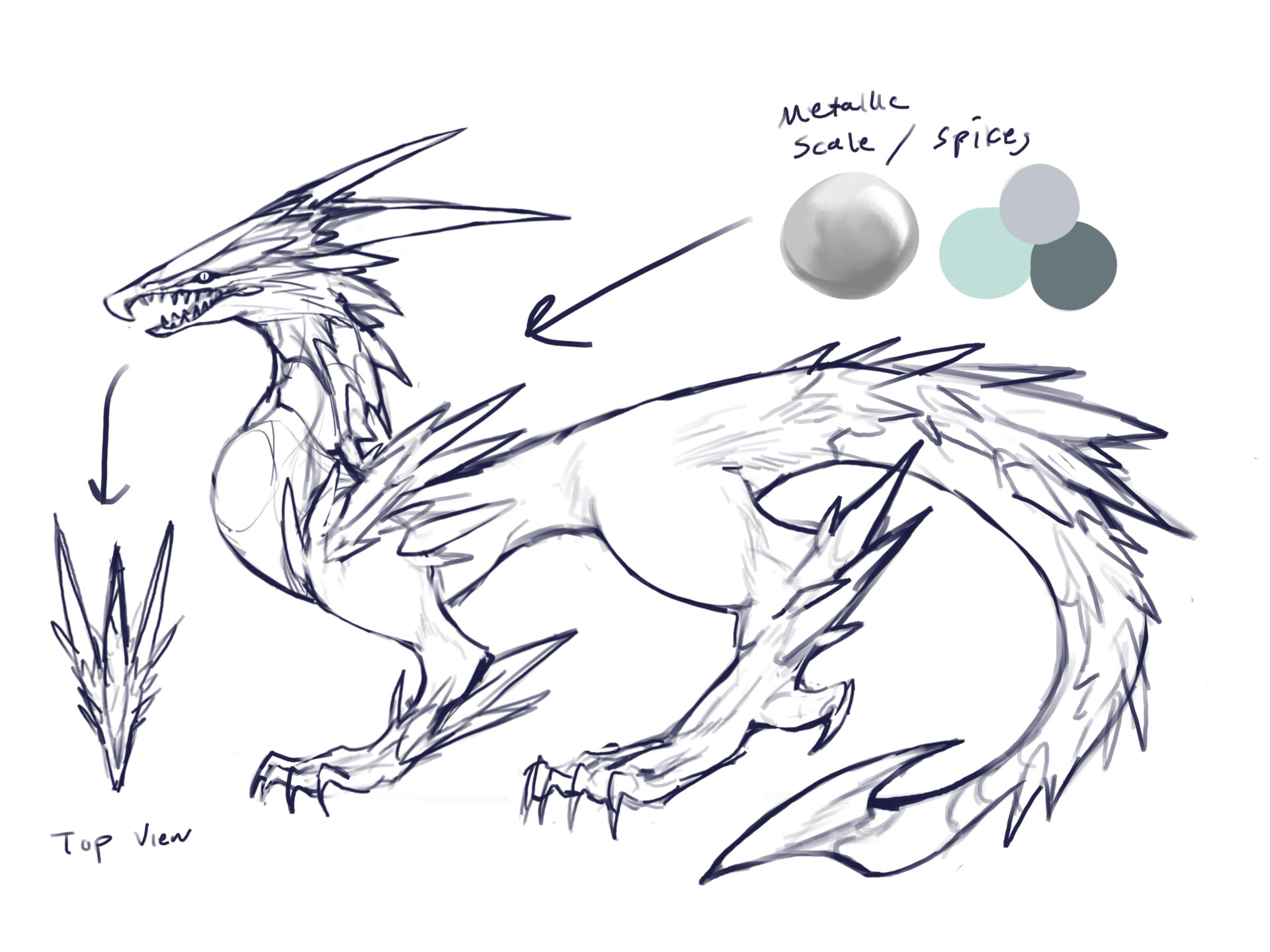 ArtStation - Silver Dragon concept art