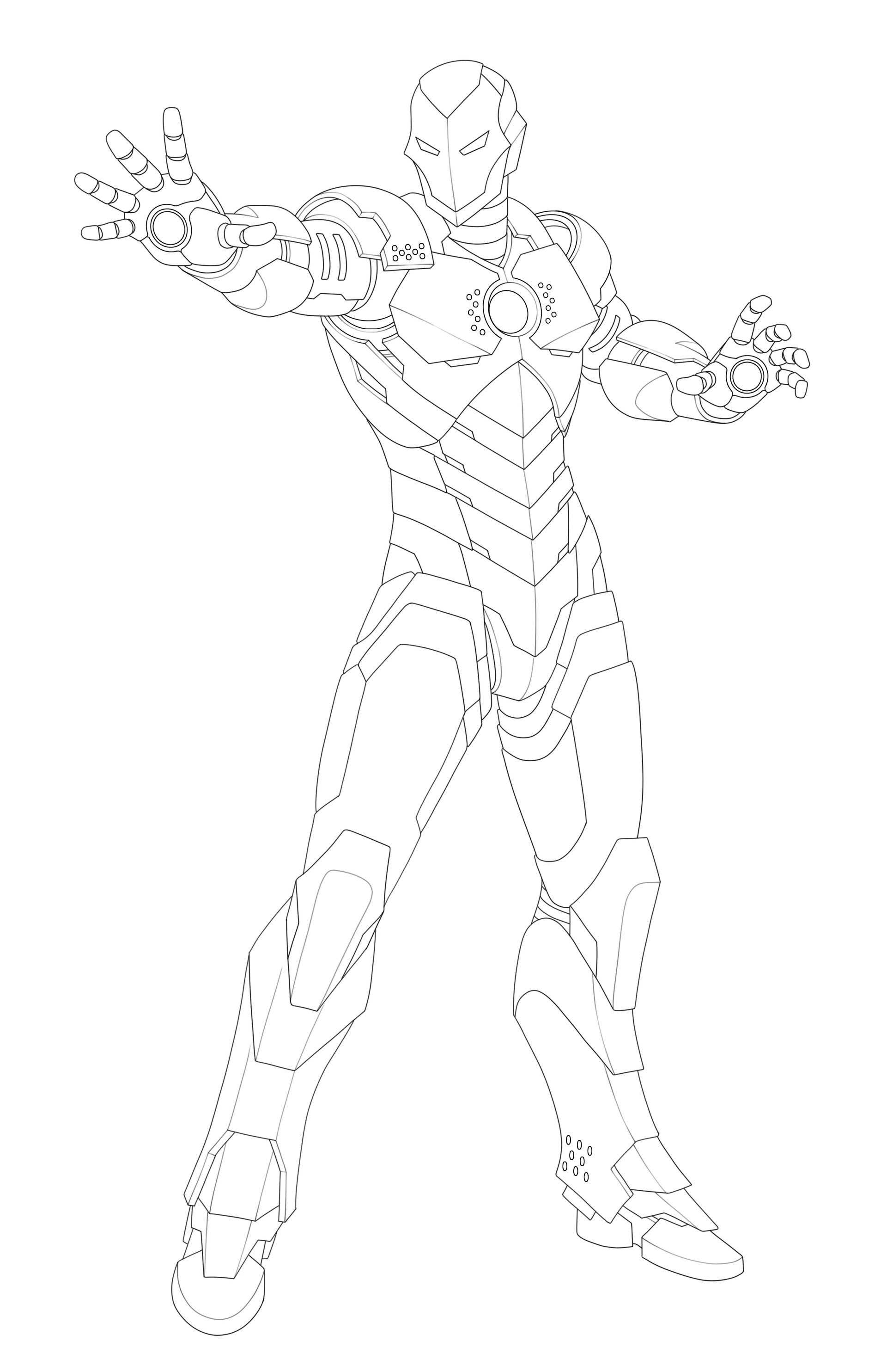 full body iron man coloring pages