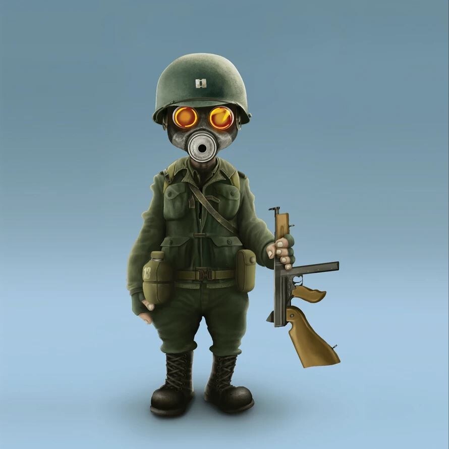 ArtStation - Little Soldier Character Visual target Illustration