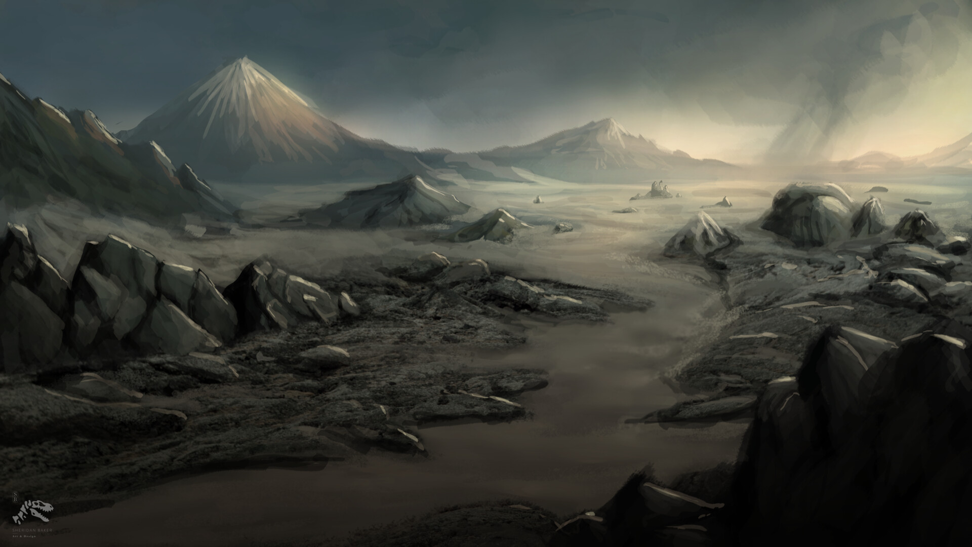 ArtStation - Overcast Rockscape