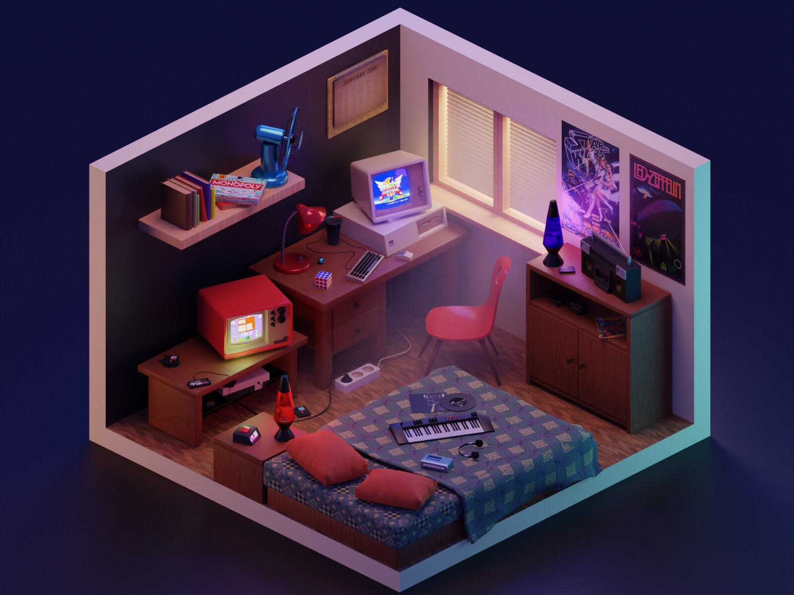 ArtStation - The Retro Room Project