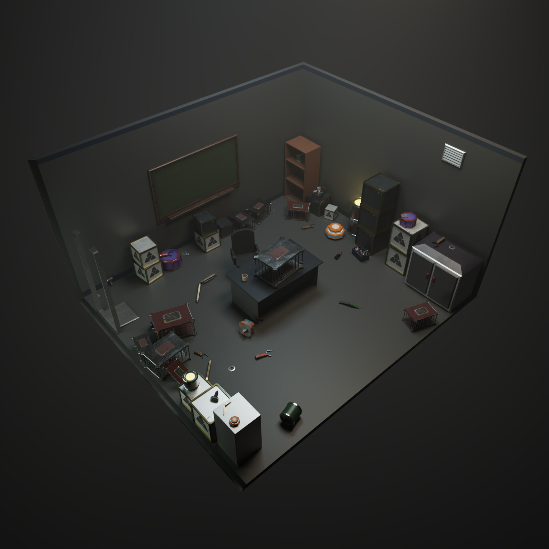 ArtStation - [WIP] Storage room and Sci-fi Hallway