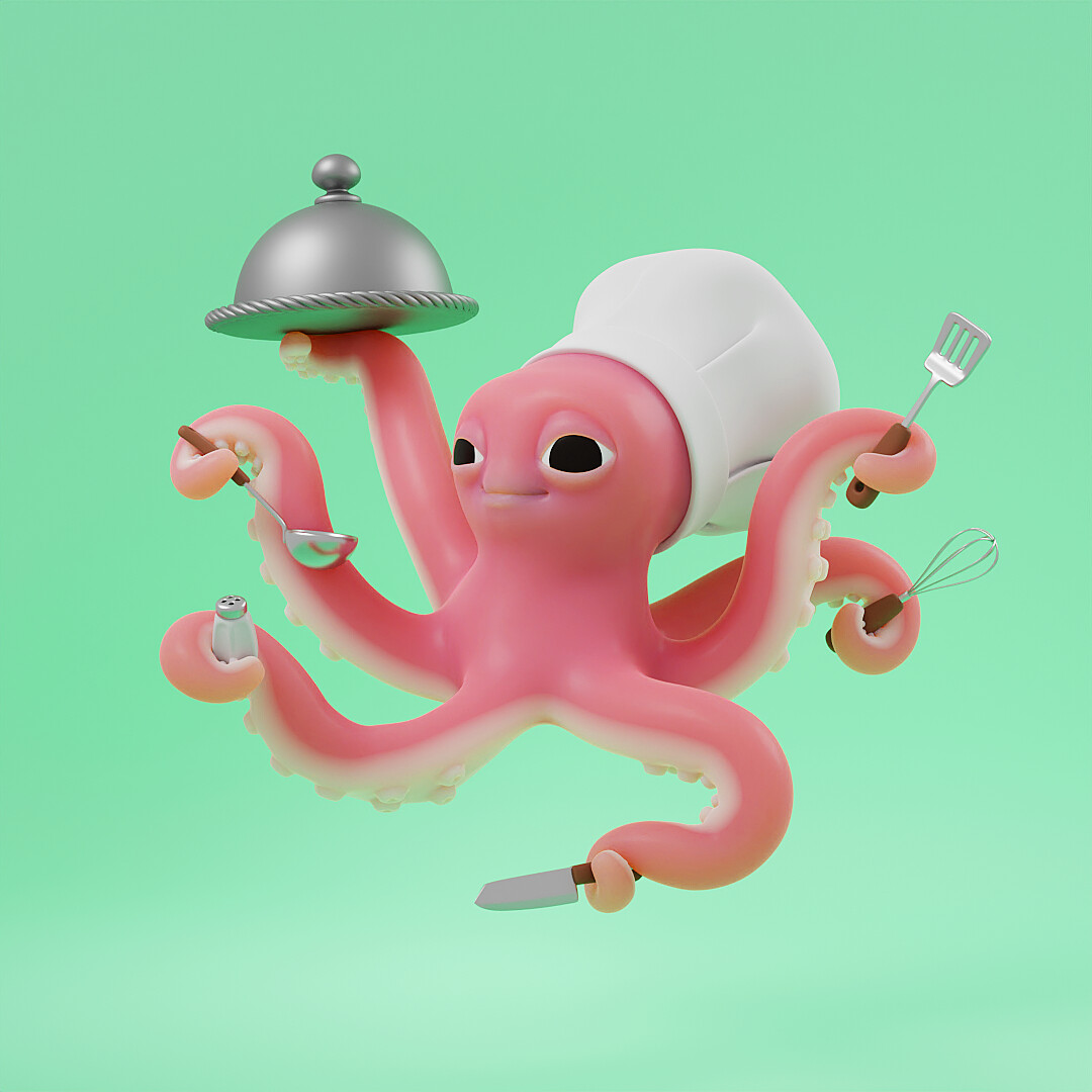 ArtStation - Chef octopus
