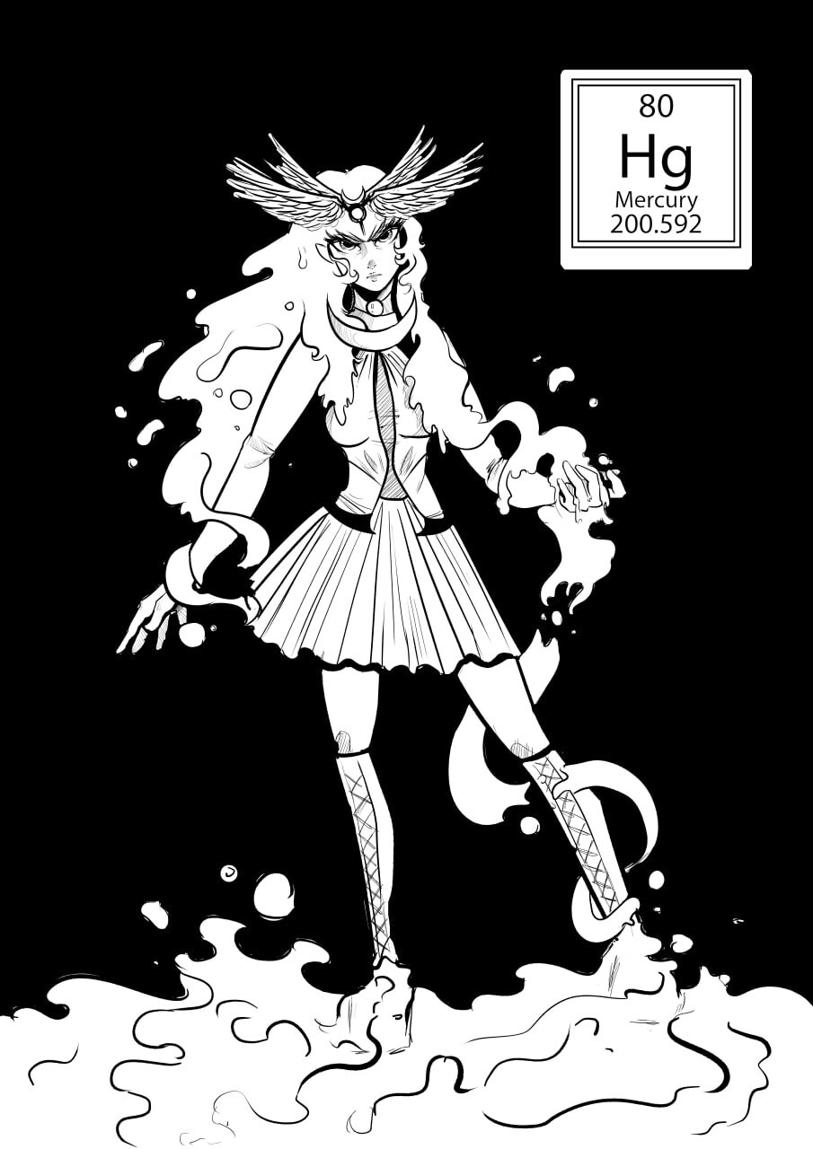 mercury drawing element