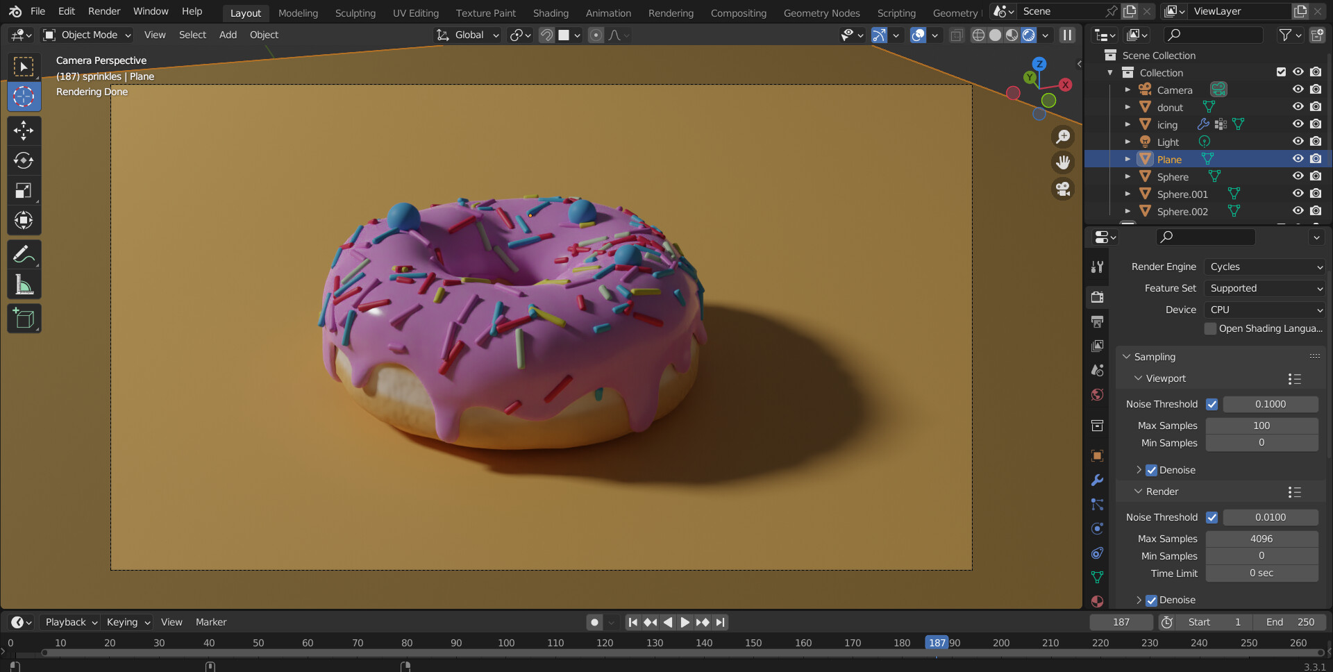 ArtStation - 3D modelling - blender donut
