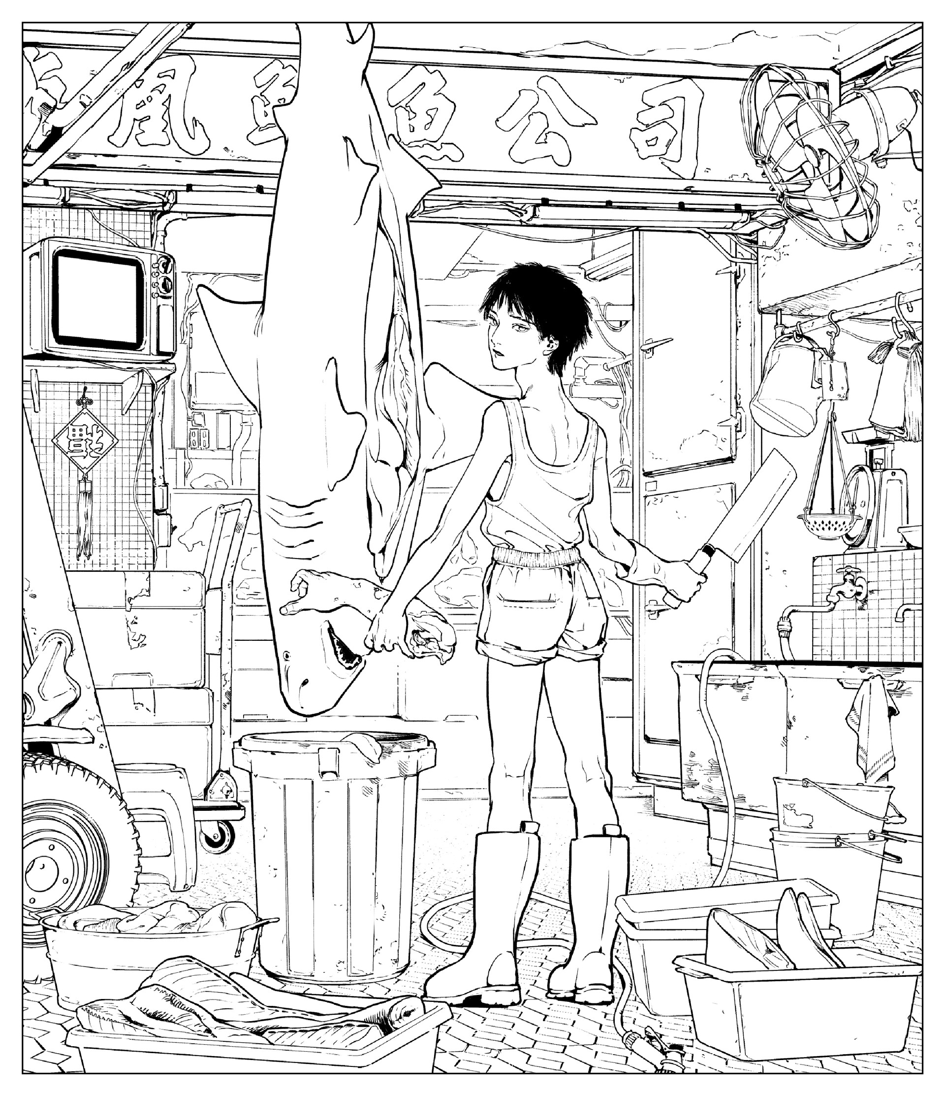 blood plus coloring pages