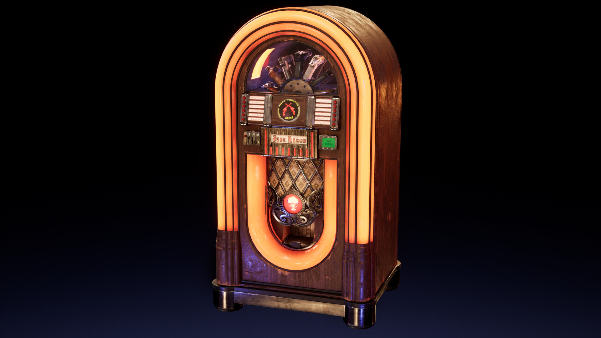 ArtStation - Juke Nukem - Jukebox gun dispenser