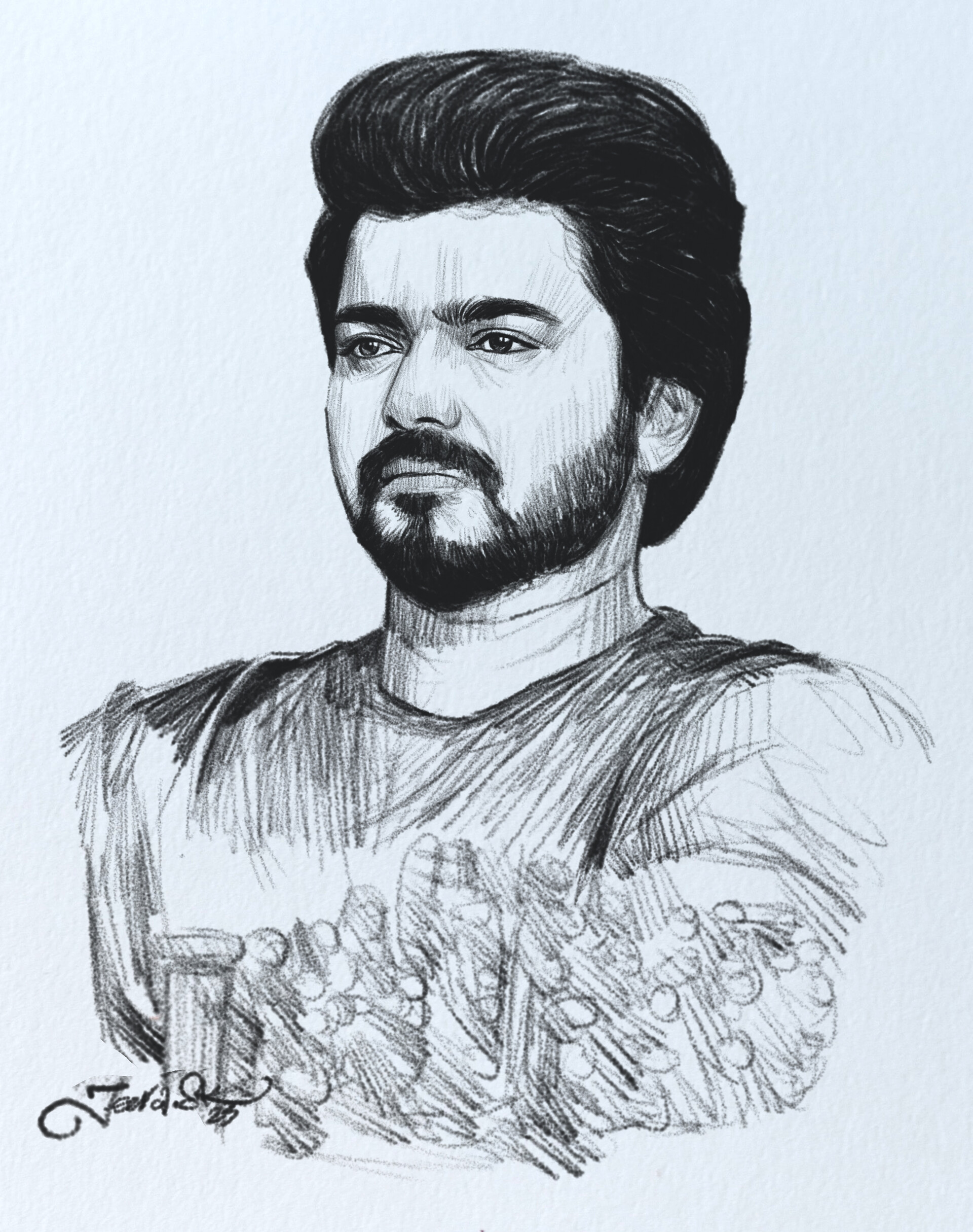 ArtStation - Thalapathy Vijay Pencil Sketch 2023