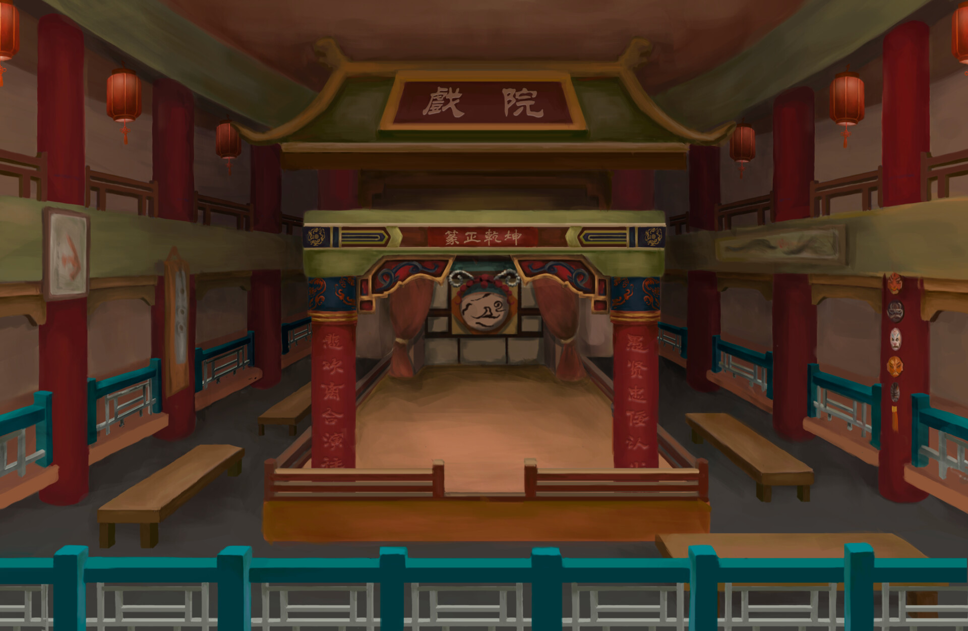ArtStation - Traditional theatre (scene design)