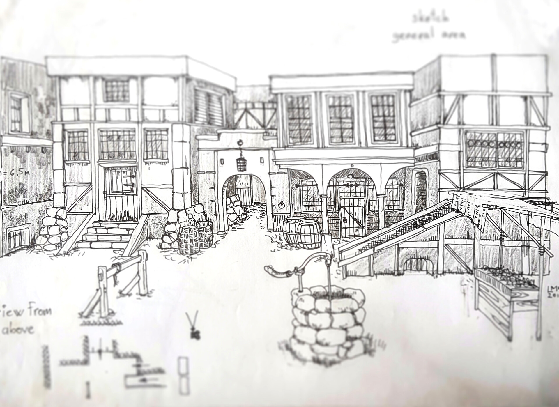 ArtStation - old town scenery sketches