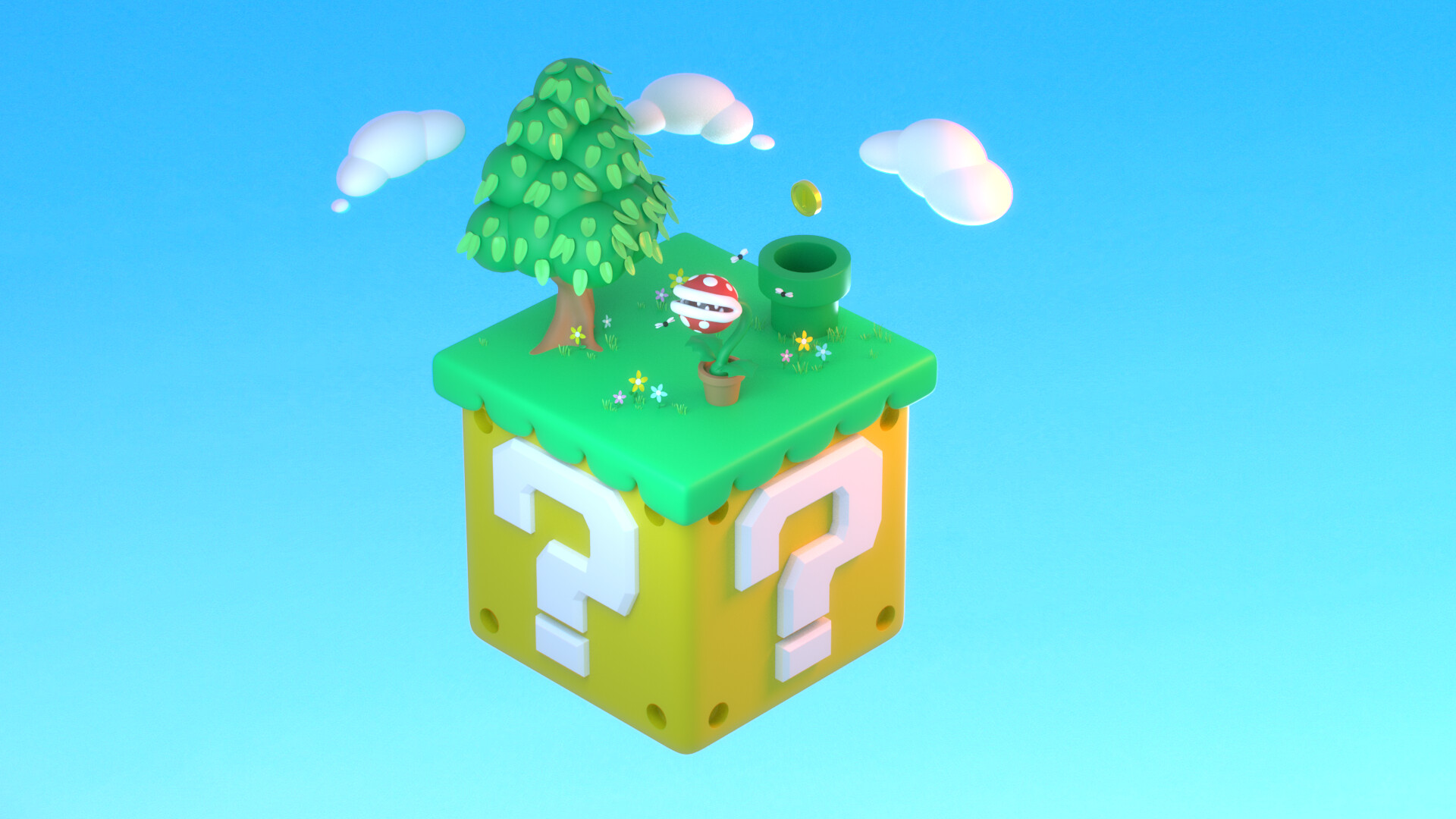 ArtStation - Mario world Isometric