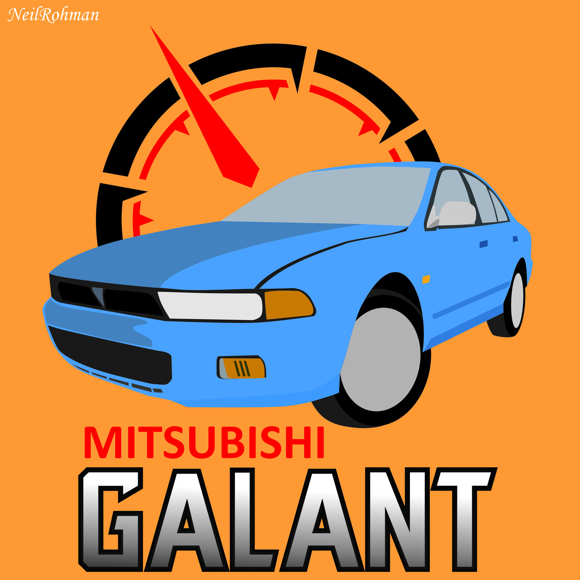 ArtStation - Vector Car Mitsubishi Galant