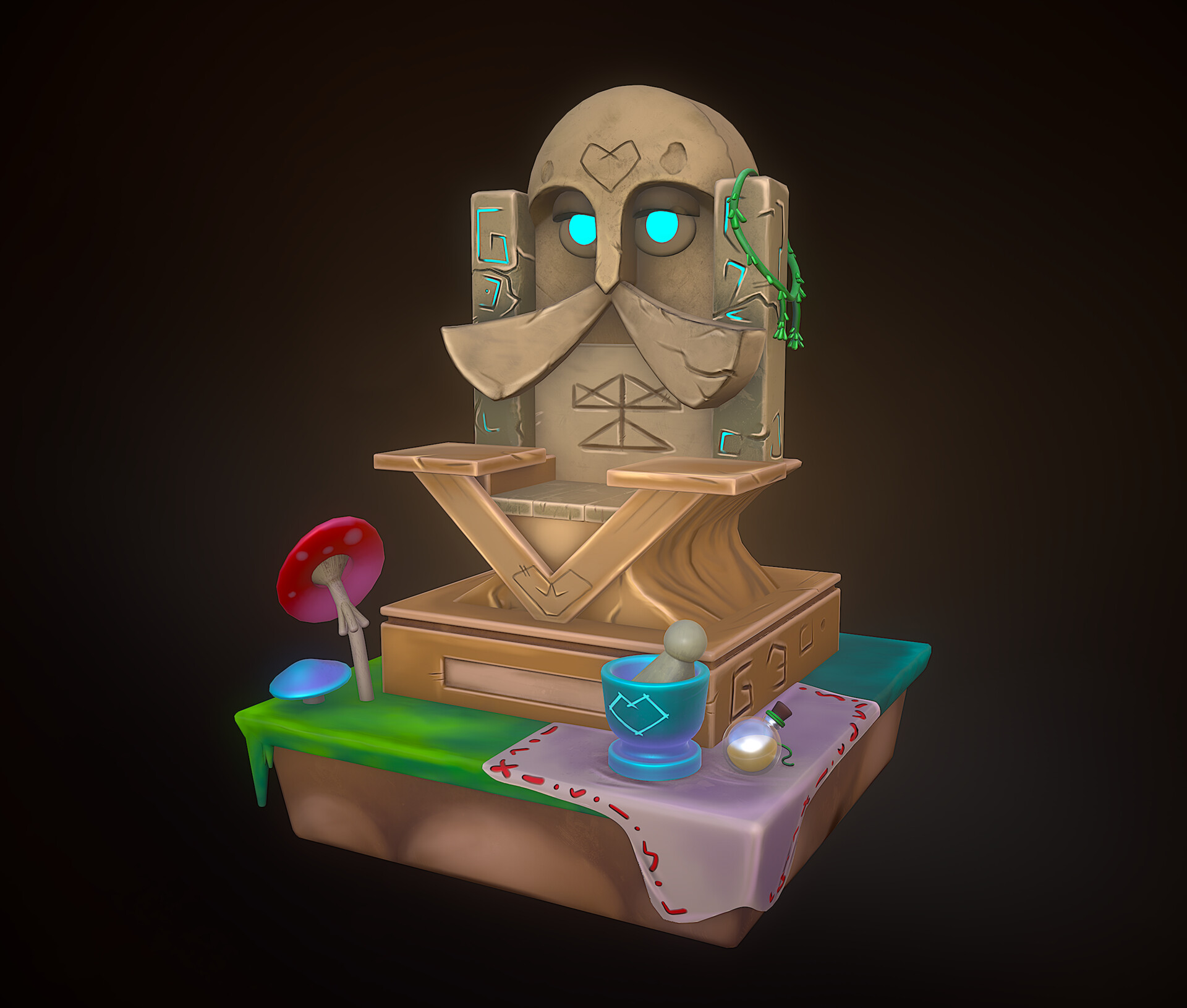 ArtStation - Stylized Slavic Throne