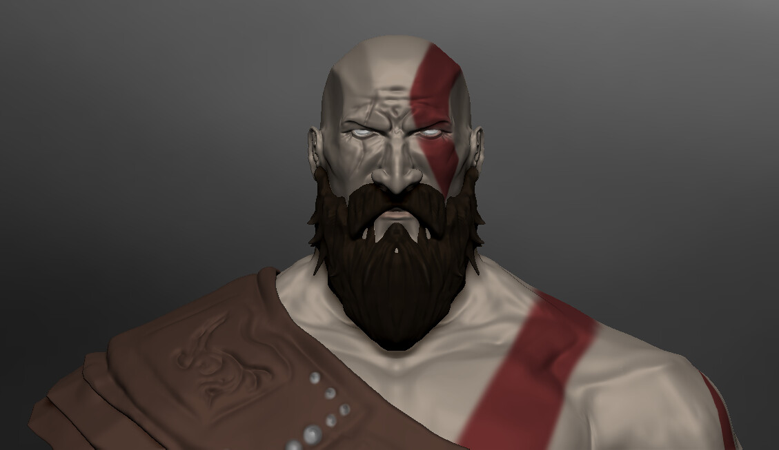ArtStation - Boi ! (stylized kratos sculpt)