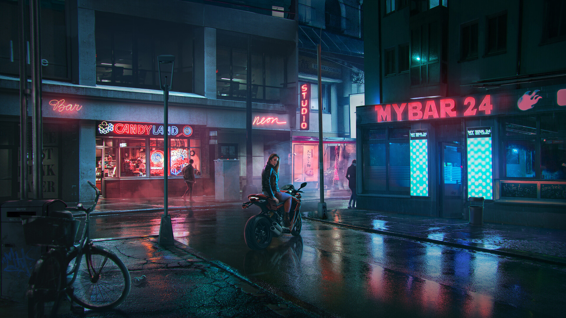 ArtStation - Night neon city