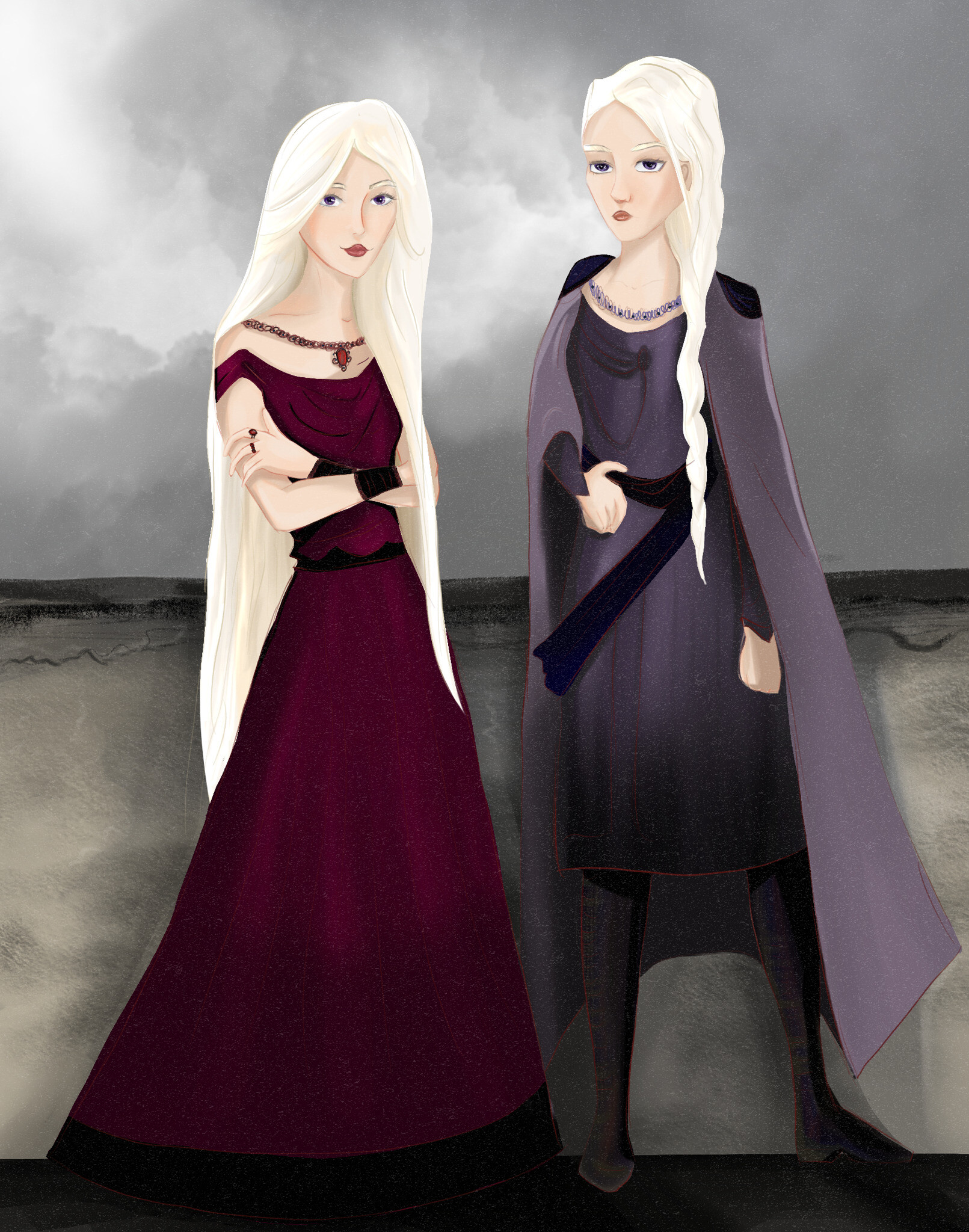 ArtStation - Rhaenys and Visenya Targaryen