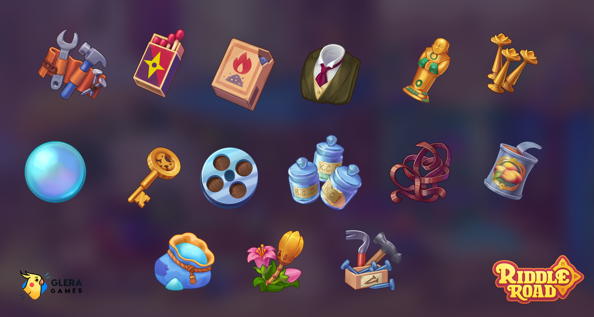 ArtStation - icons - Riddle Road