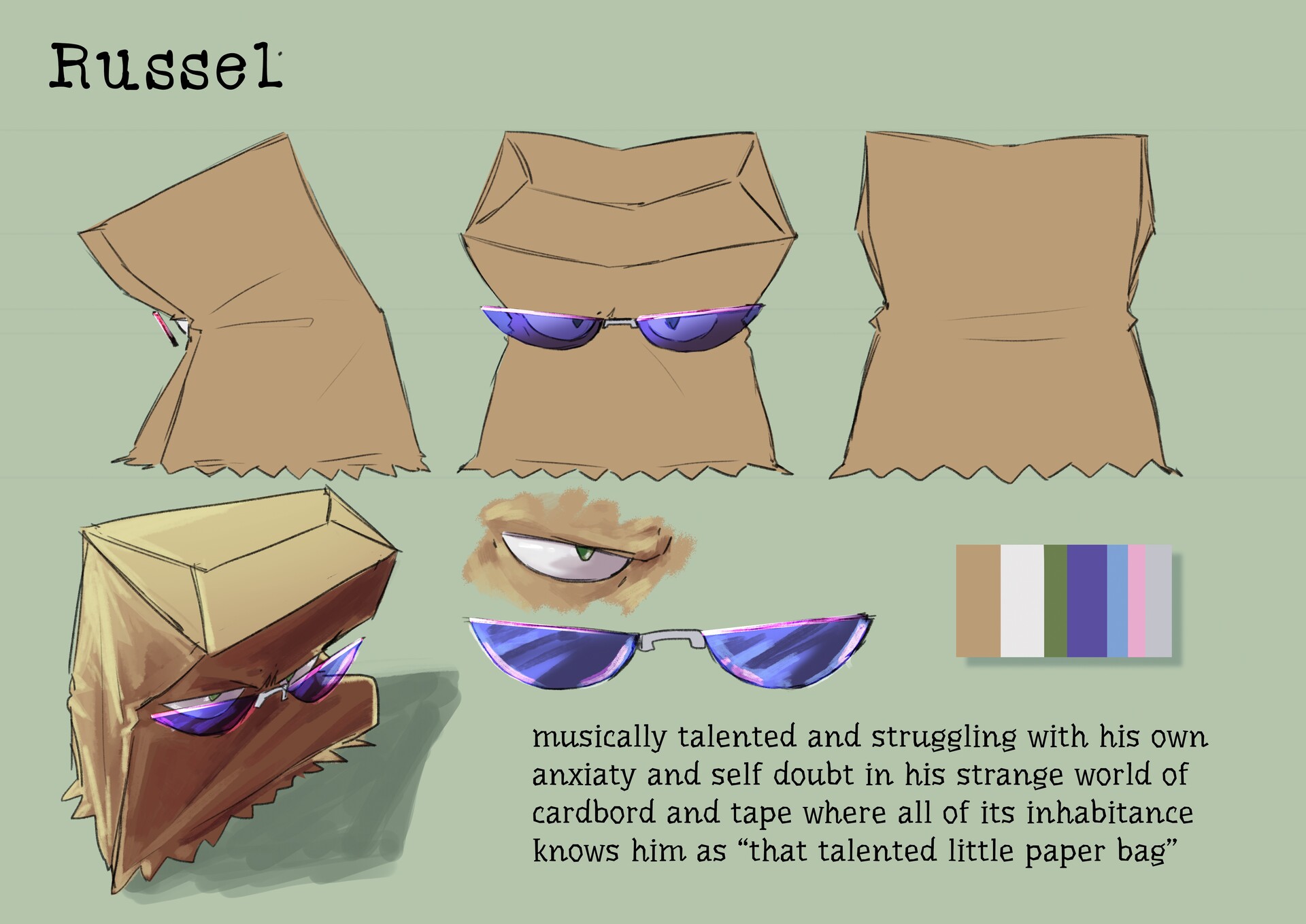 ArtStation - Russel digital character sheet