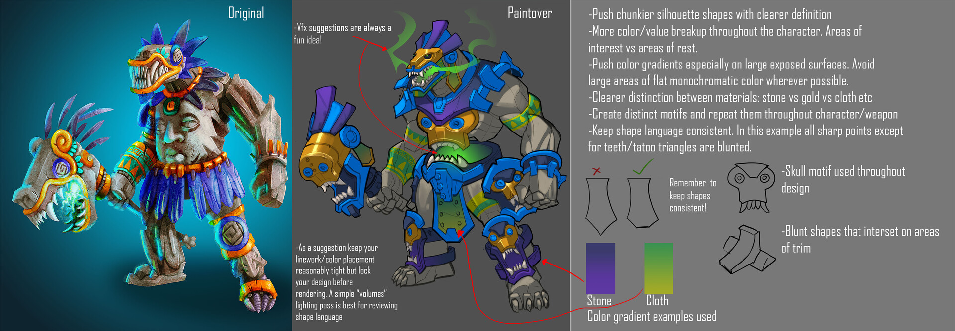 ArtStation - Paladins art feedback sample, character design