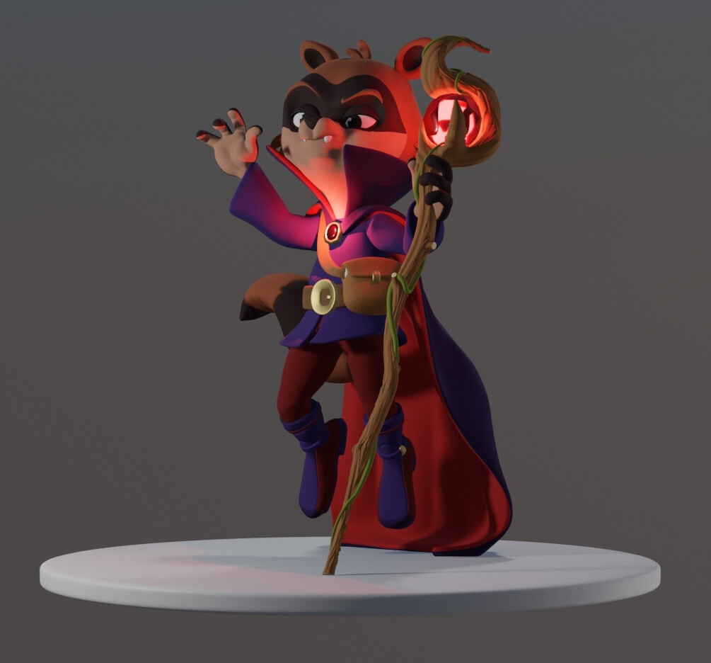 ArtStation - The Wizard Raccoon